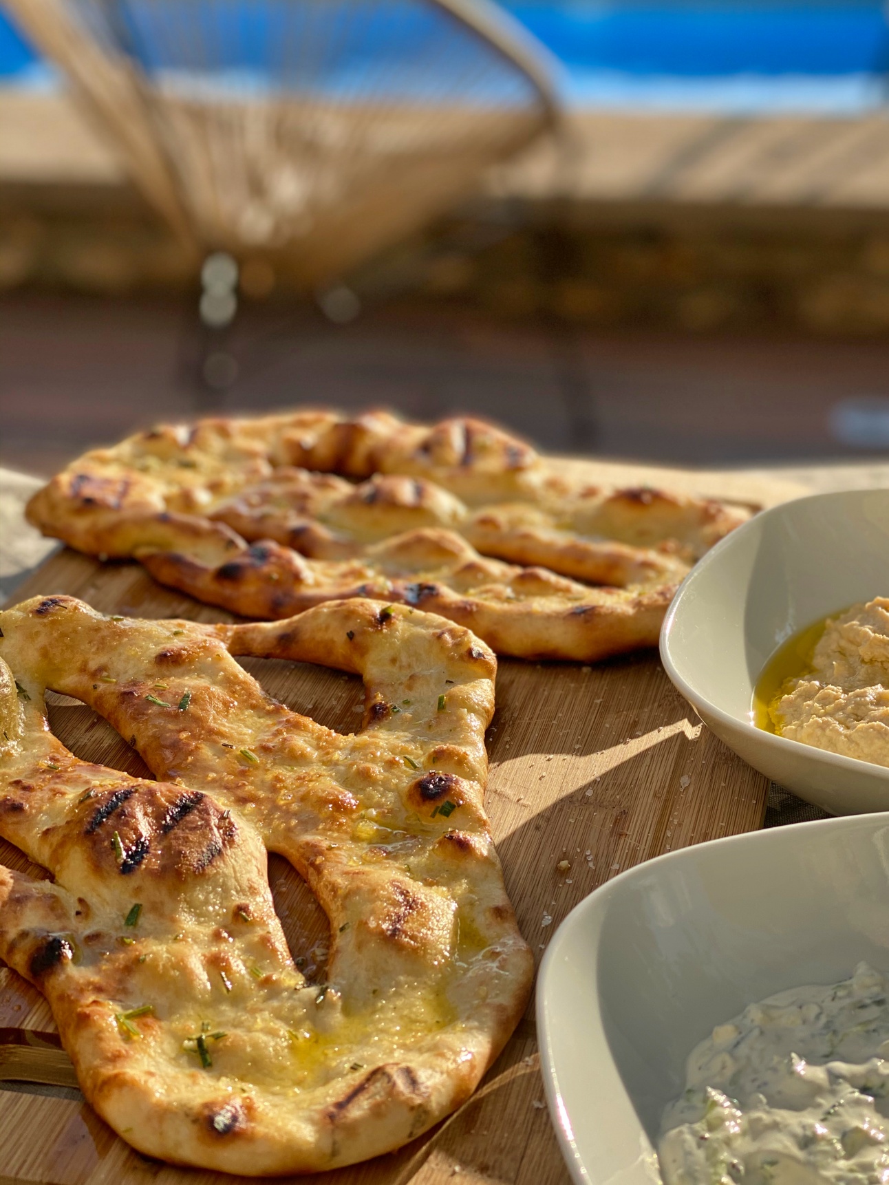Delicious summer bread on the BBQ: Garlic and Rosemary Fougasse recipe
